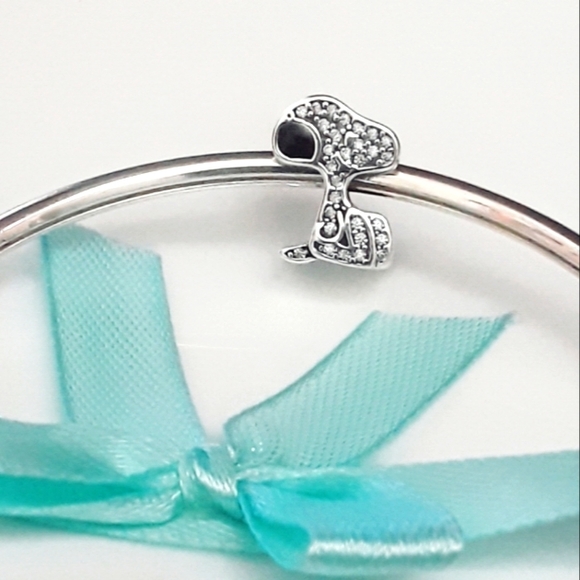 UNBRANDED | Jewelry | S925 Sterling Silver Crystals Snoopy Charm ...
